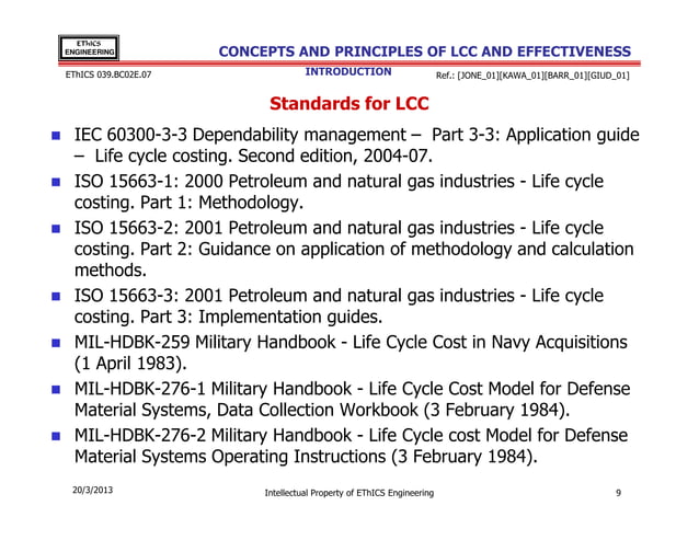 Concepts and Principles of Life Cycle Cost (LCC) and Effectiveness | PPT