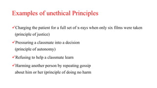 Ethics in Dentistry, 4TH year BDS lecture | PPTX