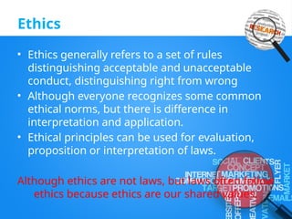 Ethics 22RIP ethics and its types how to deal with | PPTX