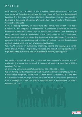 Ethics Agro Tech Private Limited,Surat, Agro Products | PDF