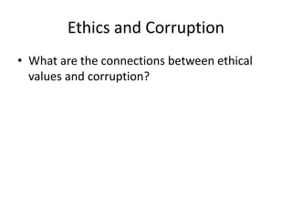 Ethics and corruption | PPT