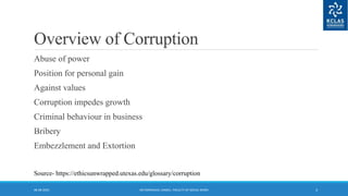 Ethics and Corruption | PPTX