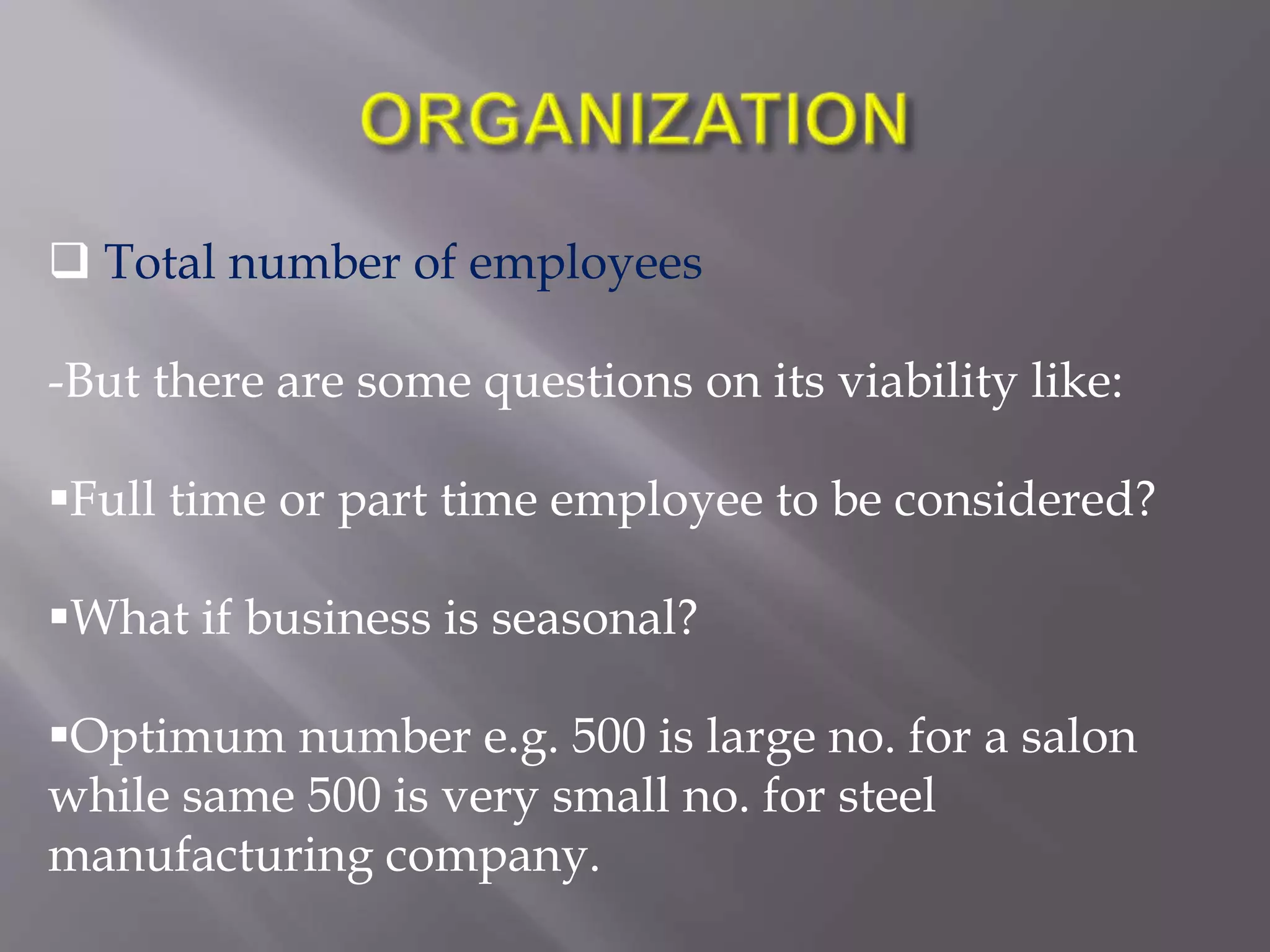 ORGANIZATION SIZE | PPT