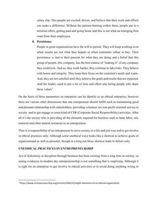 Ethics and entrepreneurship | PDF