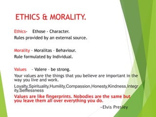 Ethics and Good Governance | PPTX