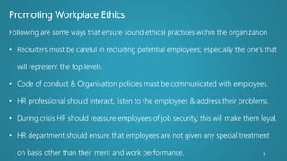 Ethics and HR decisions | PPT