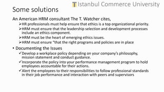 Ethics and HRM in an organization | PPTX