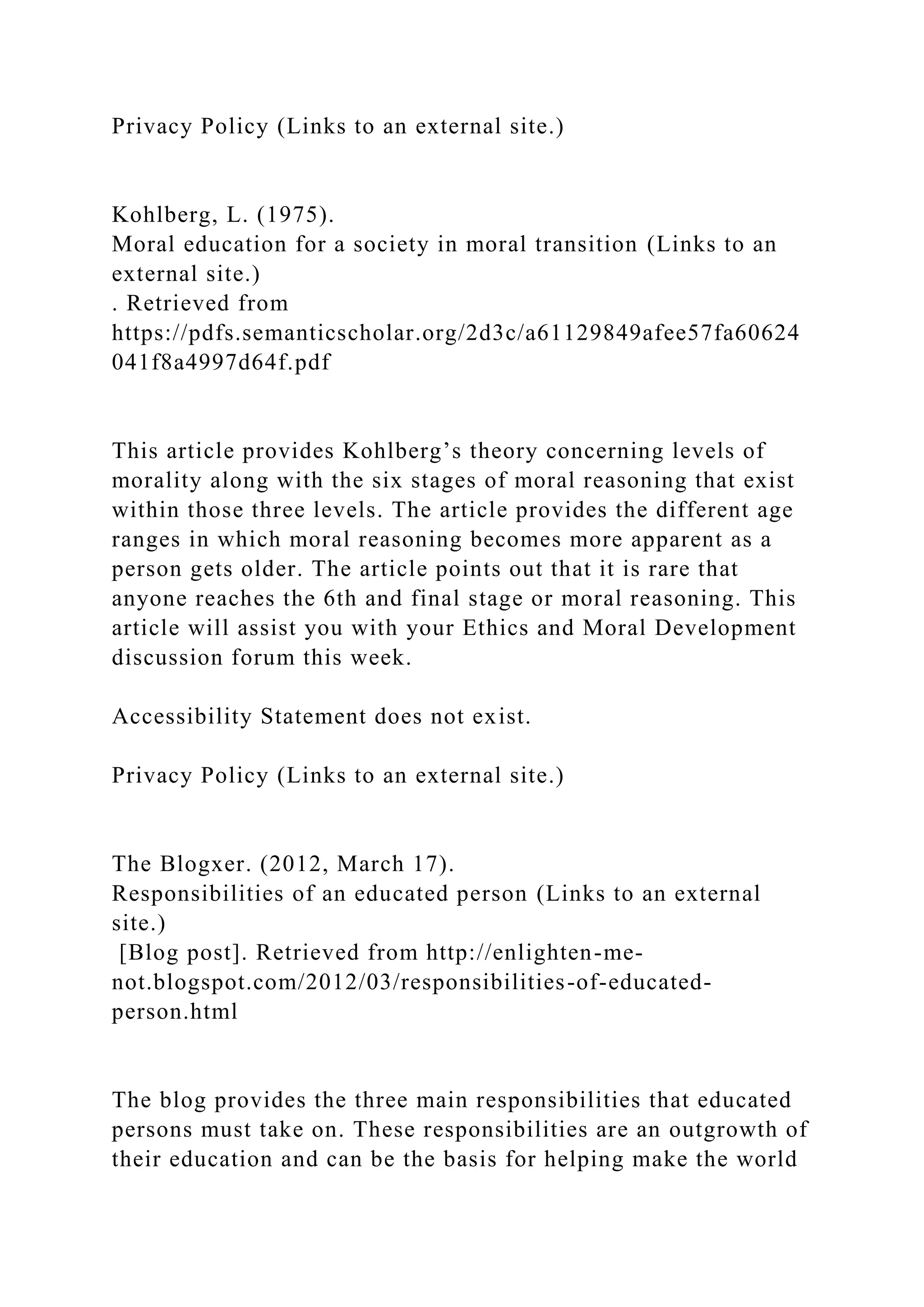 Ethics and Moral Development [WLOs 1, 2, 3] [CLOs 1, 2, 3]Prep.docx