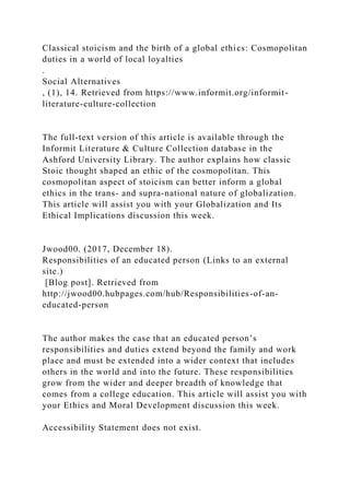 Ethics and Moral Development [WLOs 1, 2, 3] [CLOs 1, 2, 3]Prep.docx