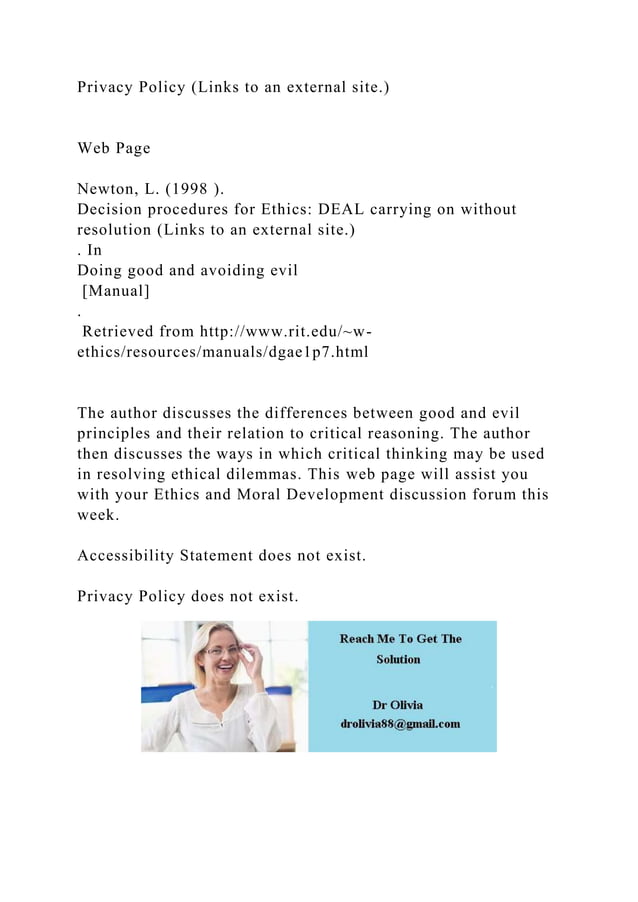 Ethics and Moral Development [WLOs 1, 2, 3] [CLOs 1, 2, 3]Prep.docx