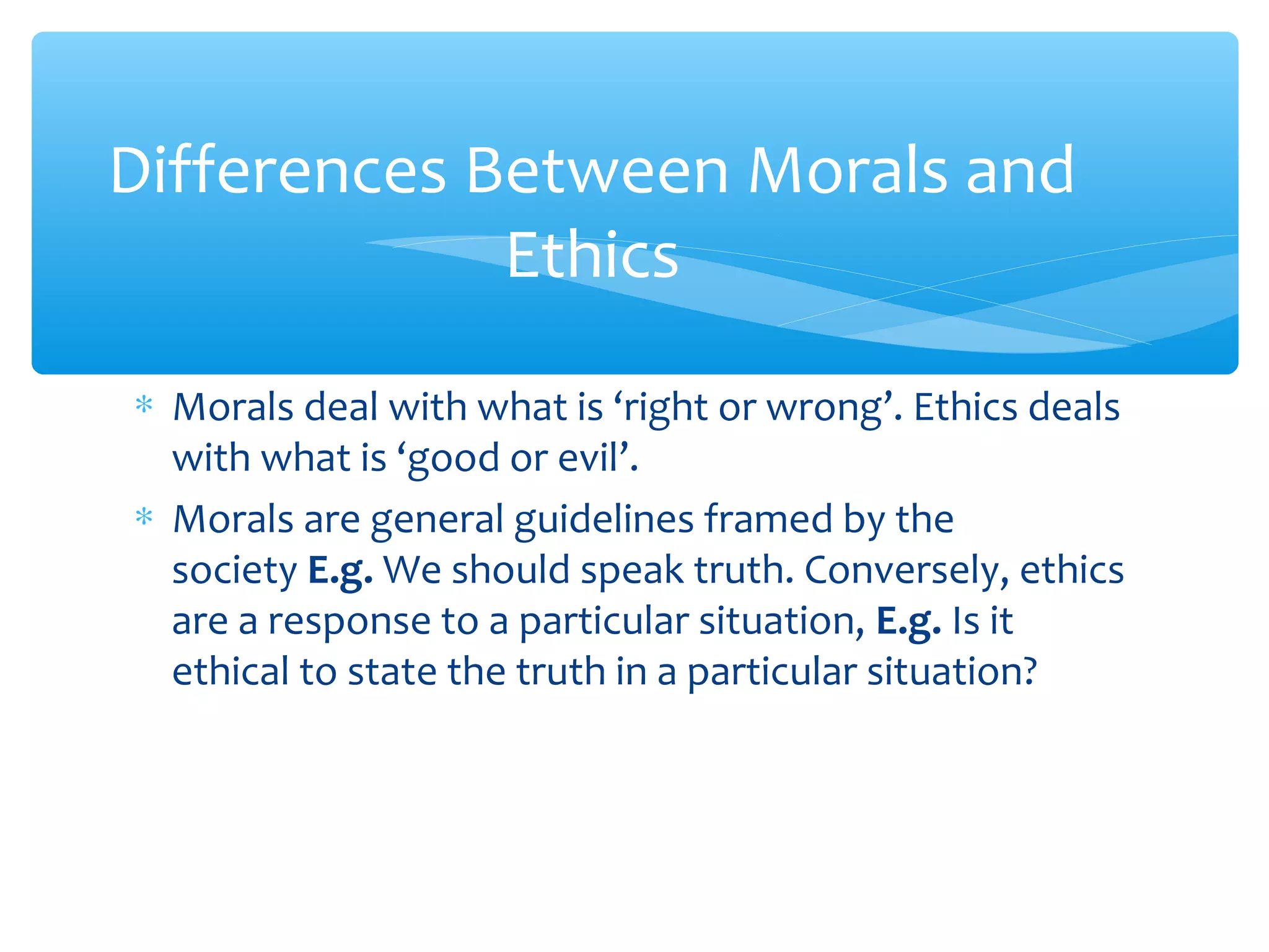 Ethics and morality | PPT