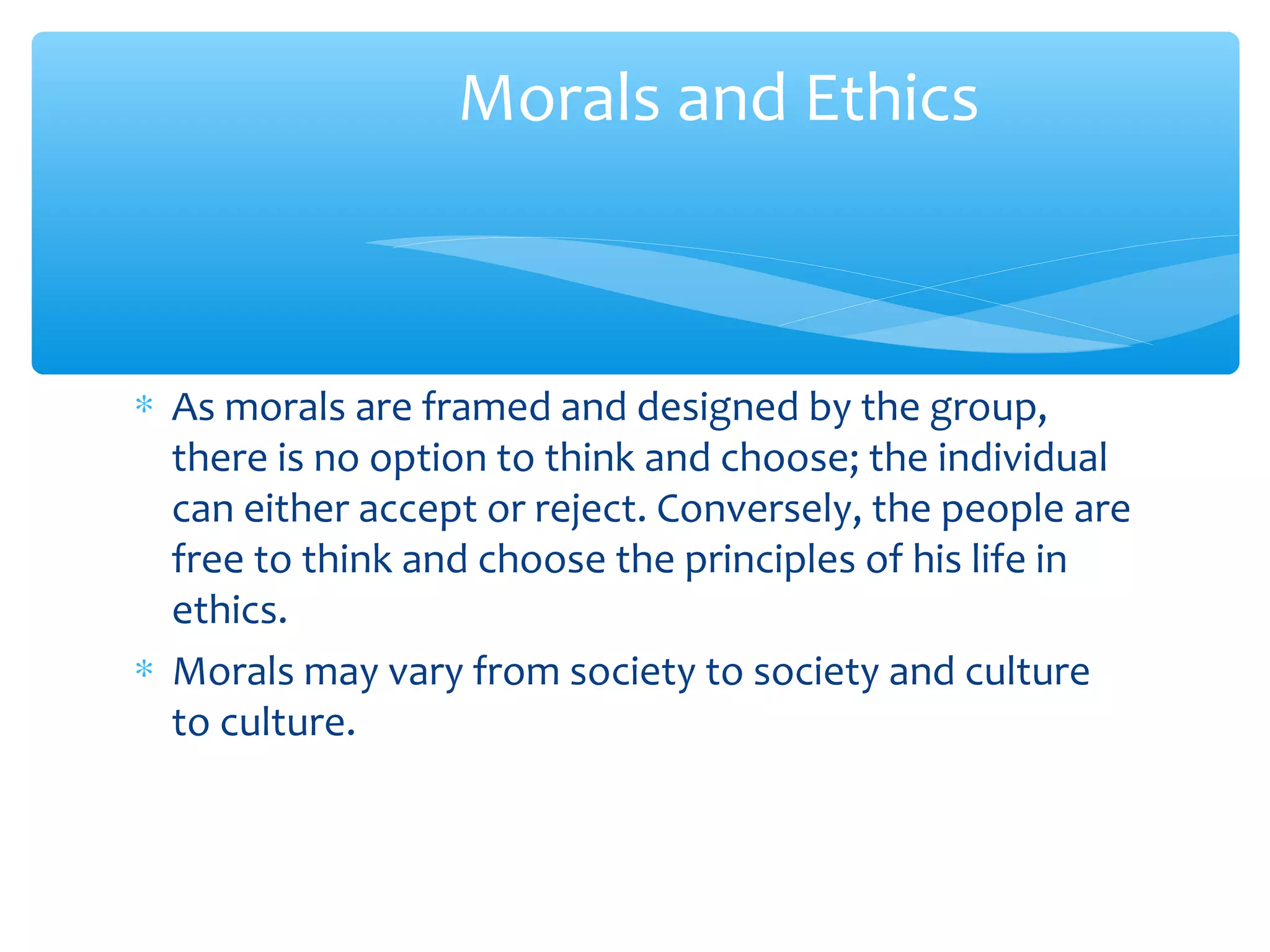 Ethics and morality | PPT