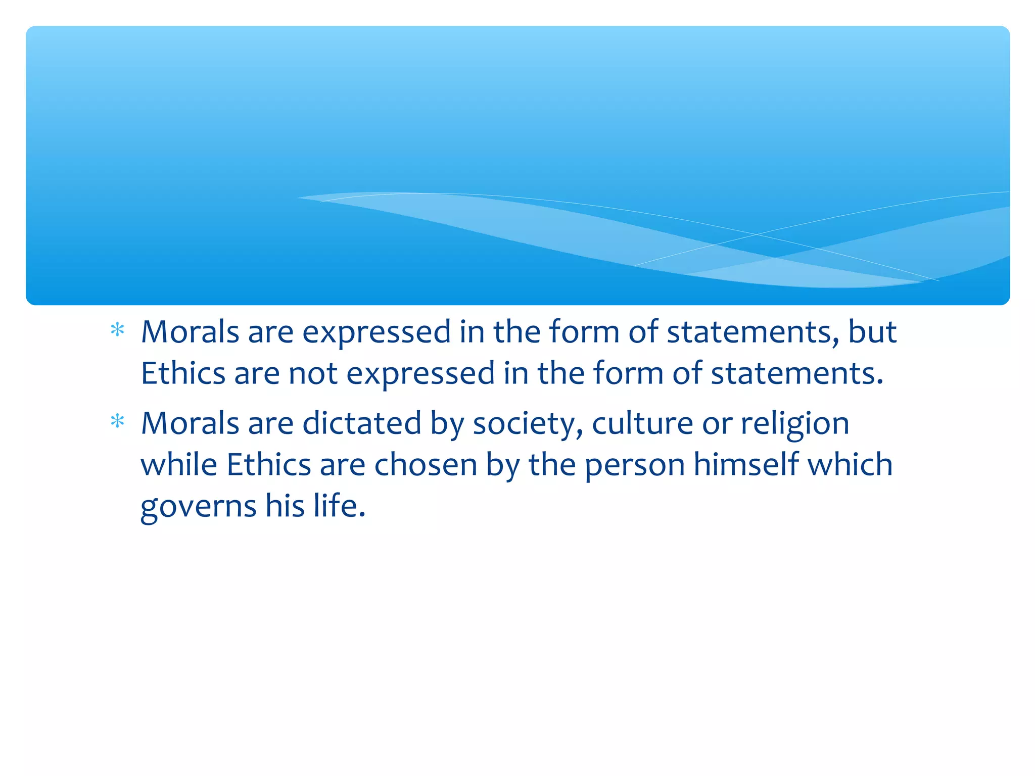 Ethics and morality | PPT