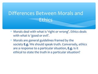 Ethics and morality | PPT