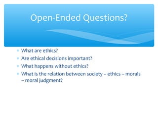 Ethics and morality | PPT