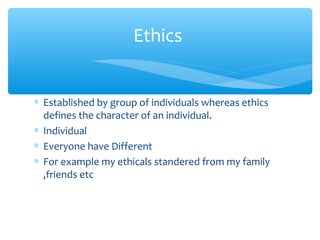 Ethics and morality | PPT