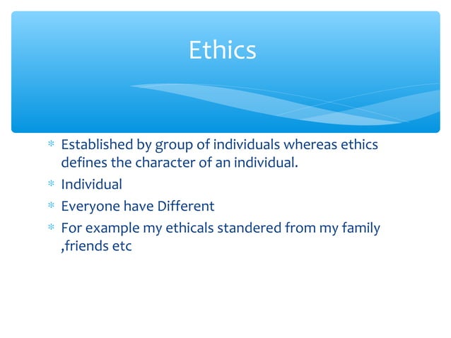 Ethics and morality | PPT