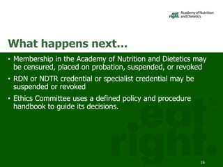 Code of Ethics for the Dietetic Professional | PPTX