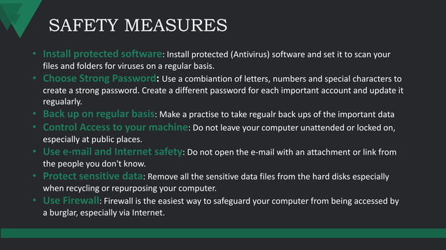 Ethics and safety measures in Computing | PPTX