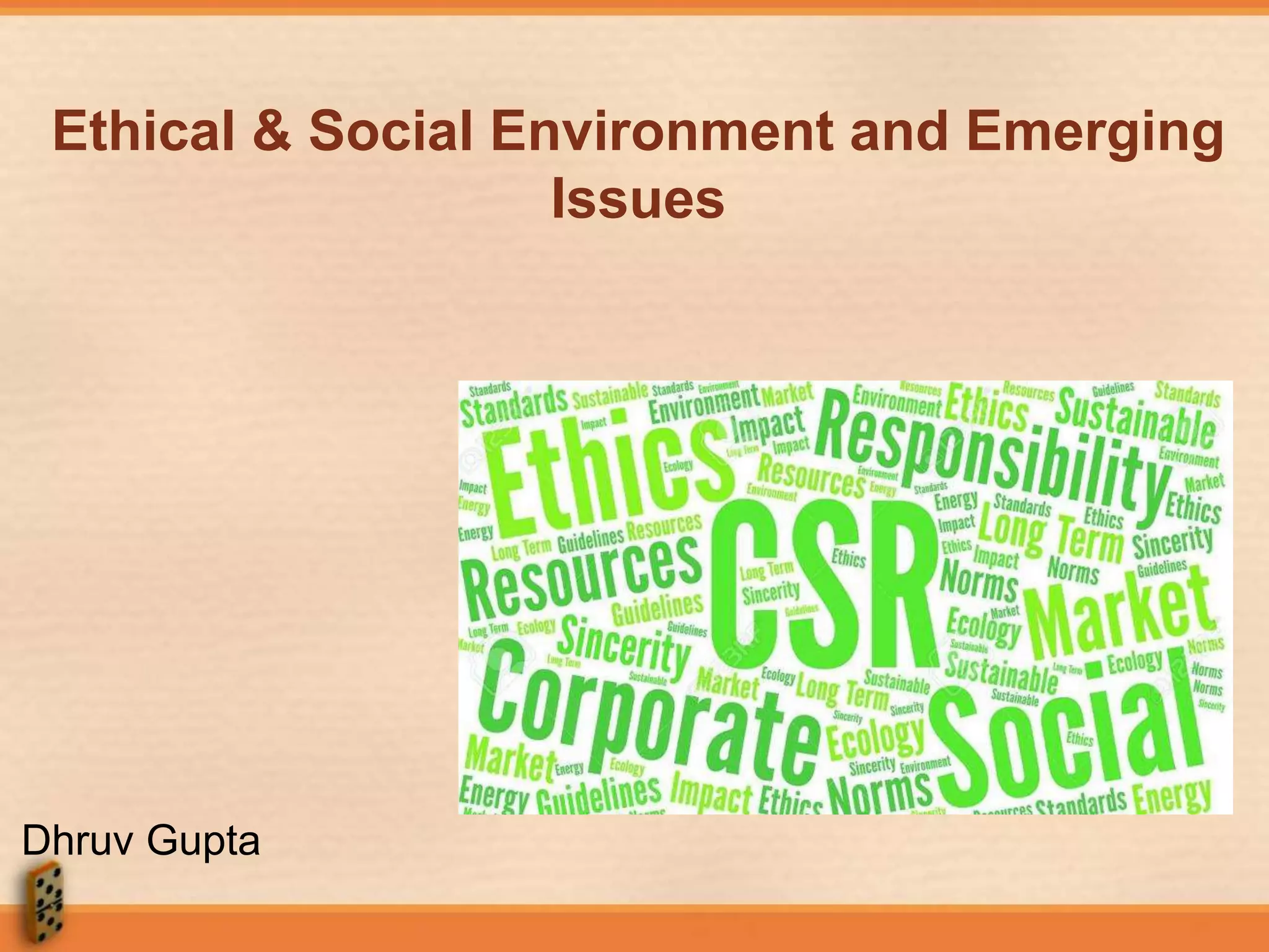 Ethics and social environment | PPTX