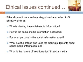 Ethics and Social Media | PPTX