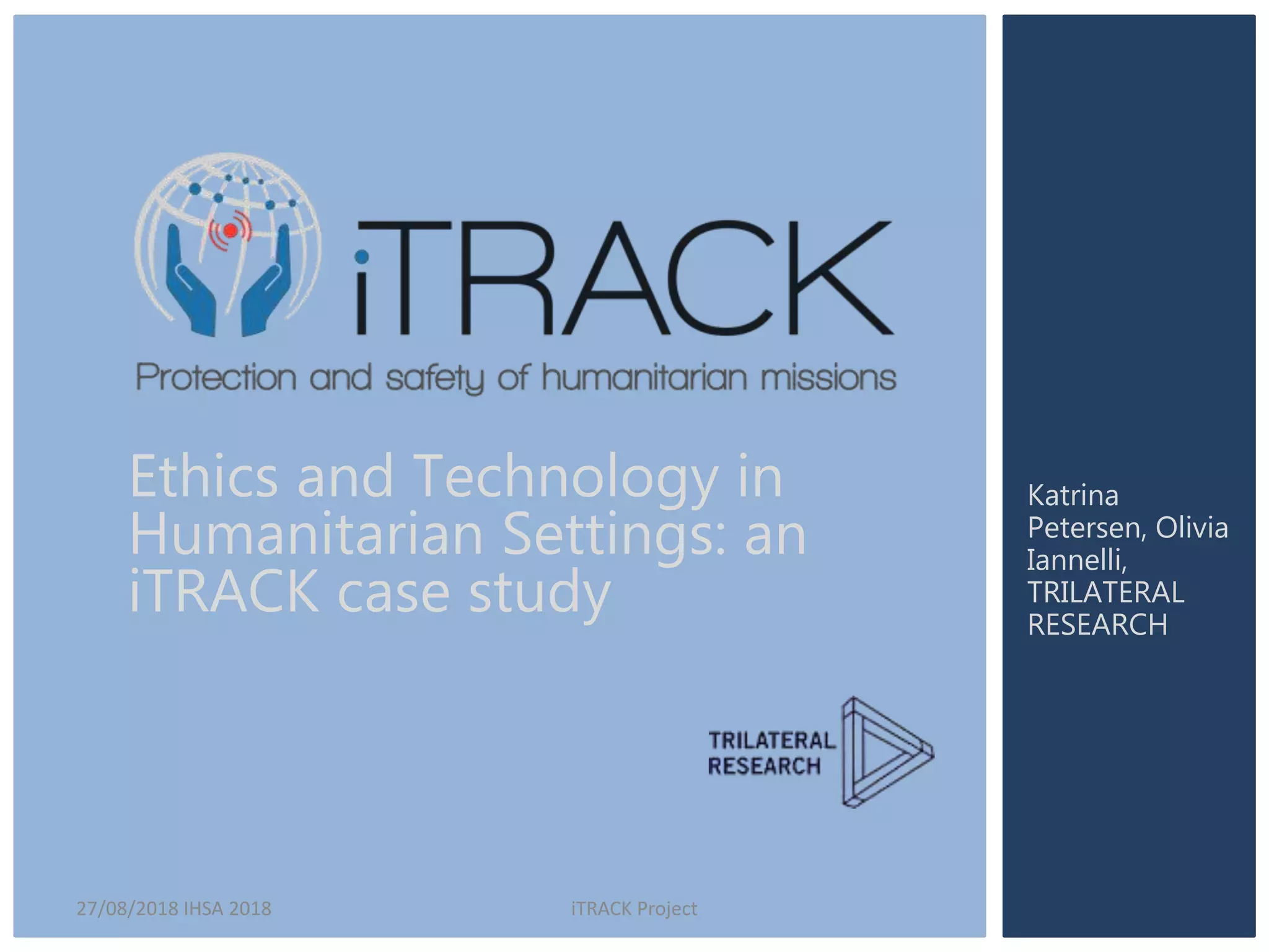 Ethics and technology in humanitarian setting | PPTX