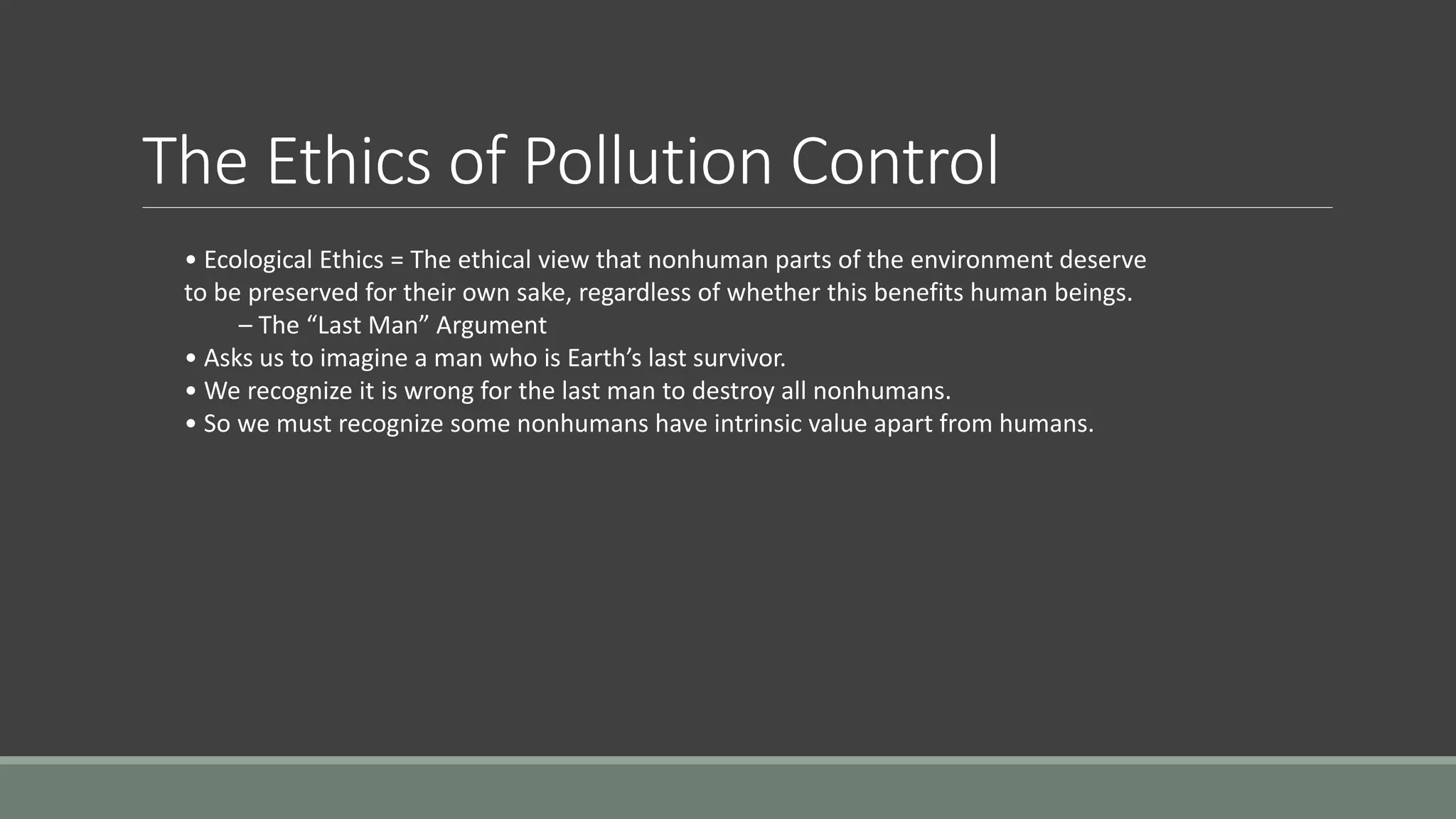 Ethics and the environment | PPTX