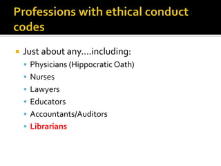 Ethics and the librarian | PDF