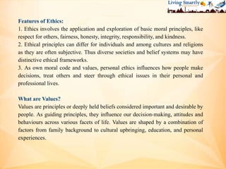 Ethics and Values: A Note on Comparison of Similarities and Differences ...