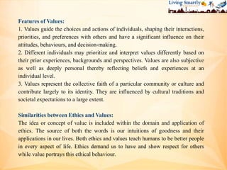 Ethics and Values: A Note on Comparison of Similarities and Differences | PPT