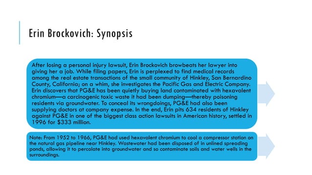 Ethics at the Movies: Erin Brockovich (2000) | PDF