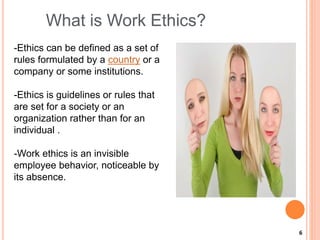 Ethics at work place | PPTX