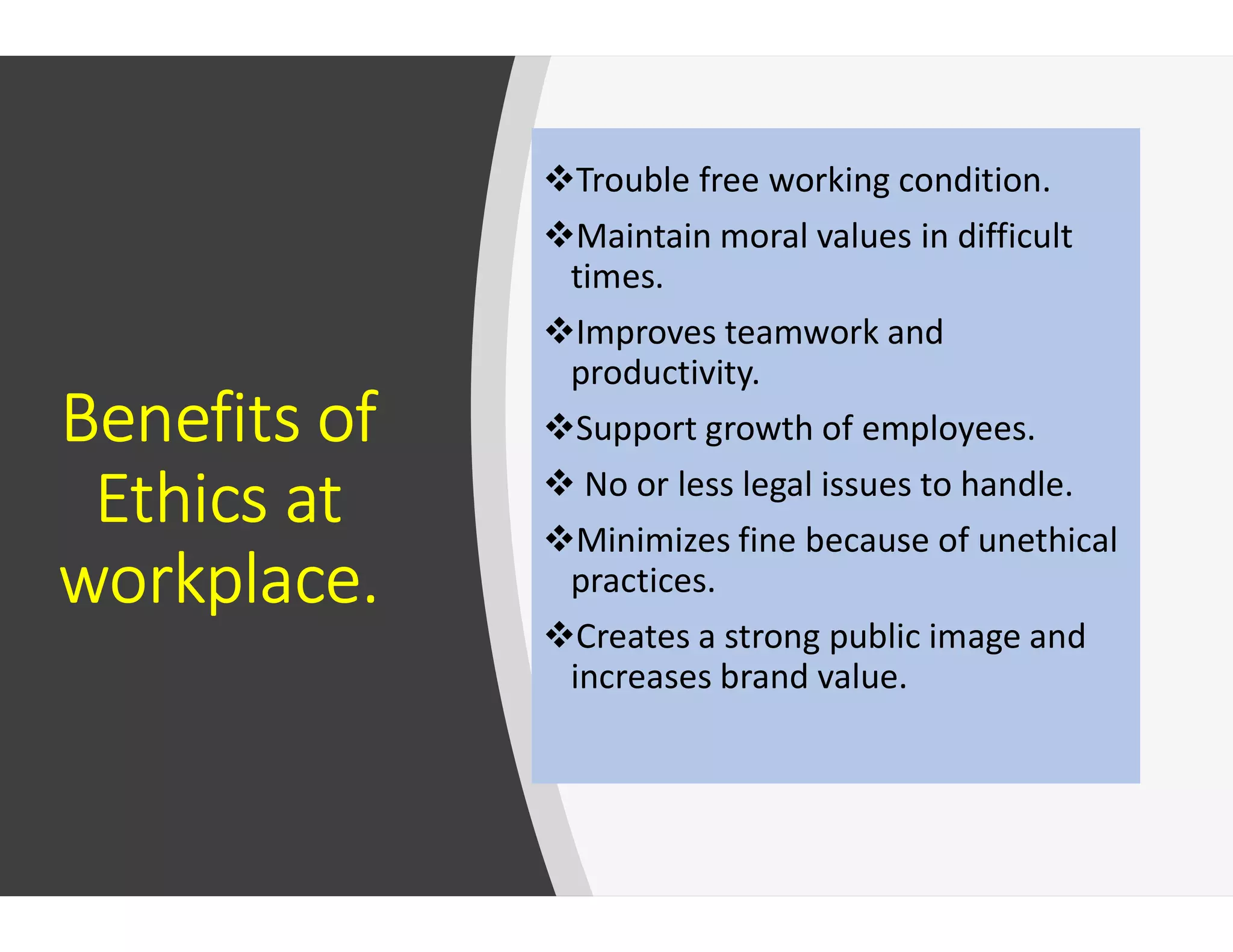 Ethics at workplace | PDF