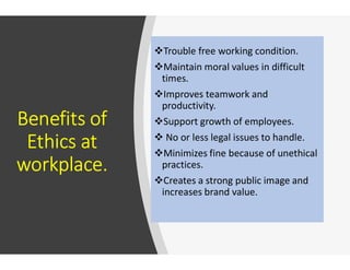 Ethics at workplace | PDF