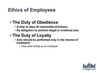 Ethics for Internal Auditors | PPT
