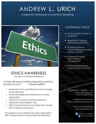 Ethics awareness flyer | PDF