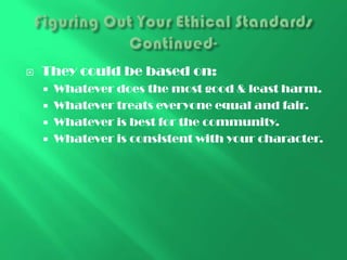 Ethics & character | PPTX