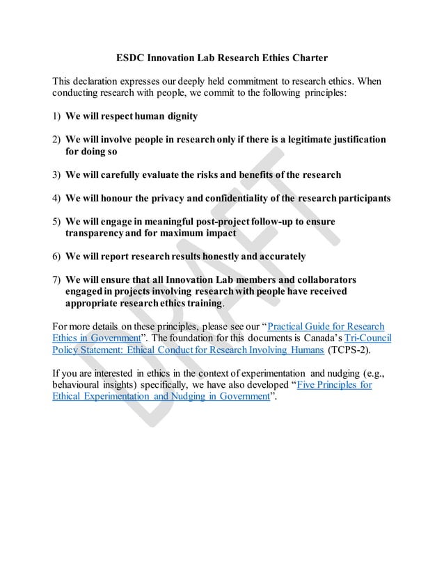 Ethics charter | PDF