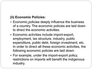 Presentation on Dimensions of Business Environment - Business ETHICS | PPTX