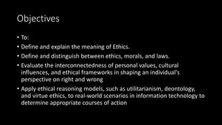Introduction to Ethics Principles in the Digital Era | PPTX