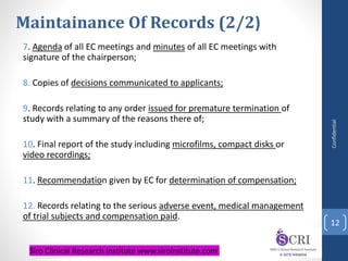 ETHICS COMMITEE in Clinical Research I Clinical Trials.pptx ...