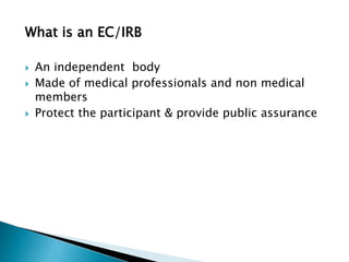 Information about Ethics committee | PPTX