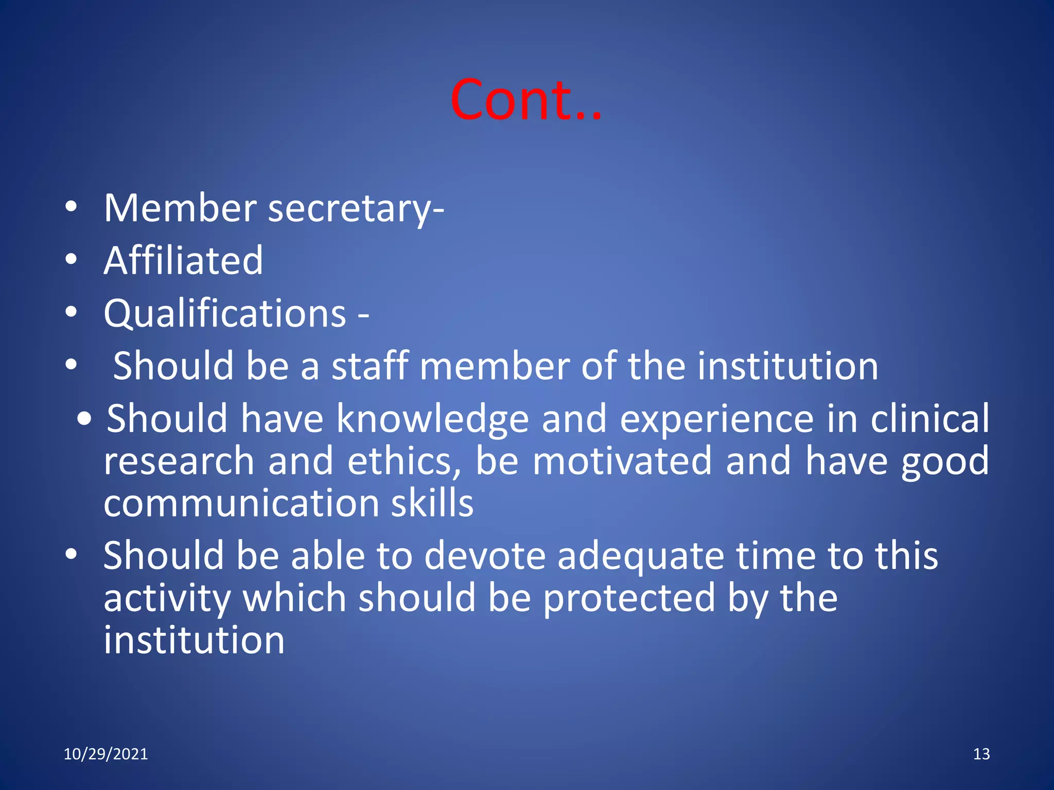 Ethics committee’s role and functioning committee formation | PPTX