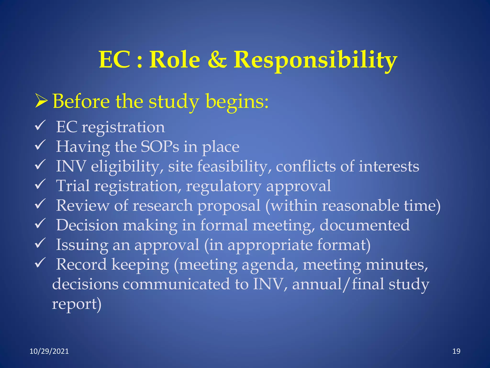 Ethics committee’s role and functioning committee formation | PPTX