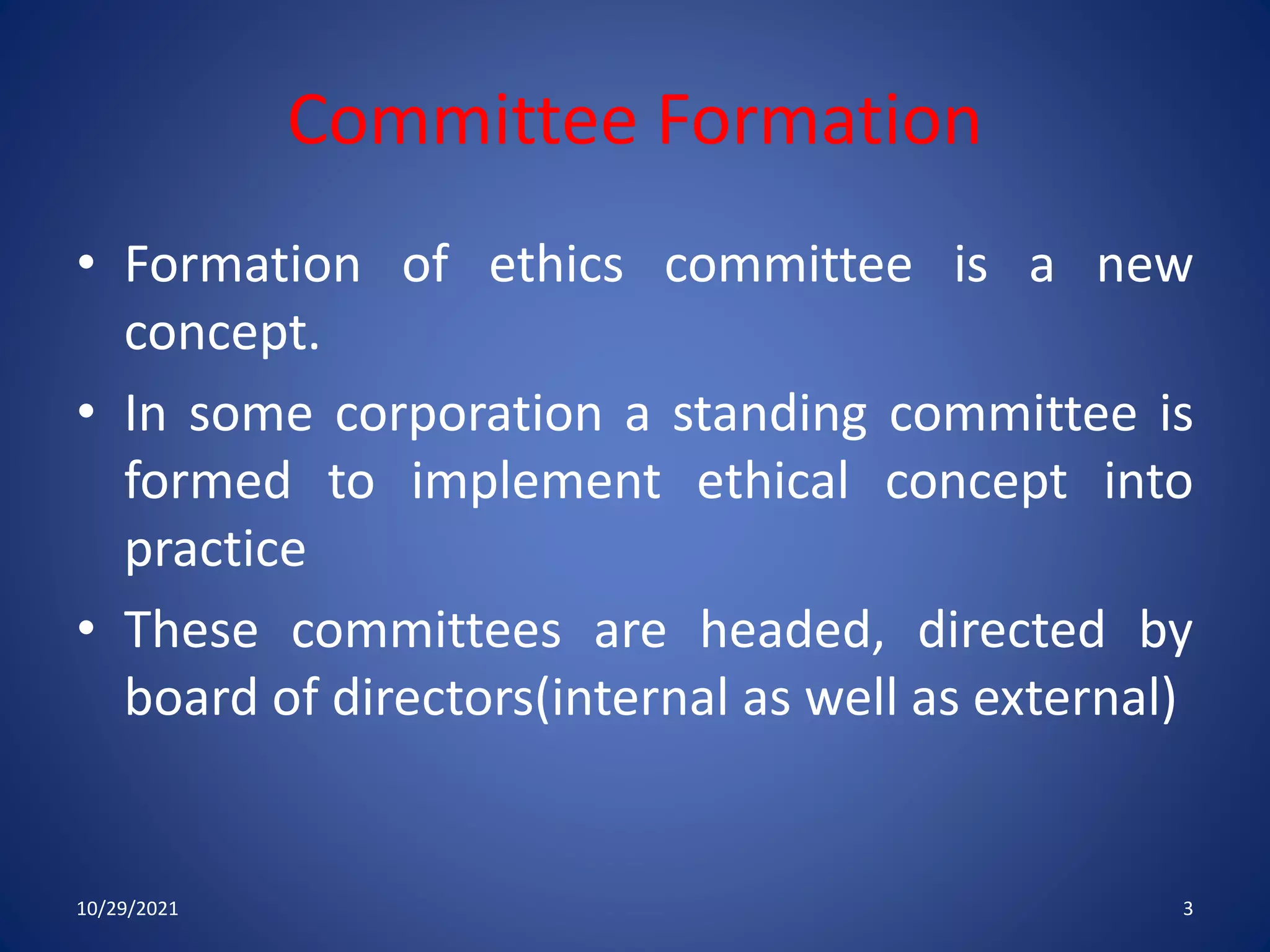 Ethics committee’s role and functioning committee formation | PPTX