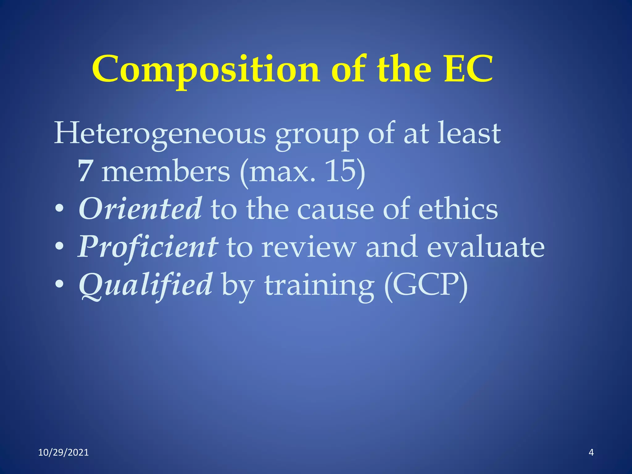 Ethics committee’s role and functioning committee formation | PPTX