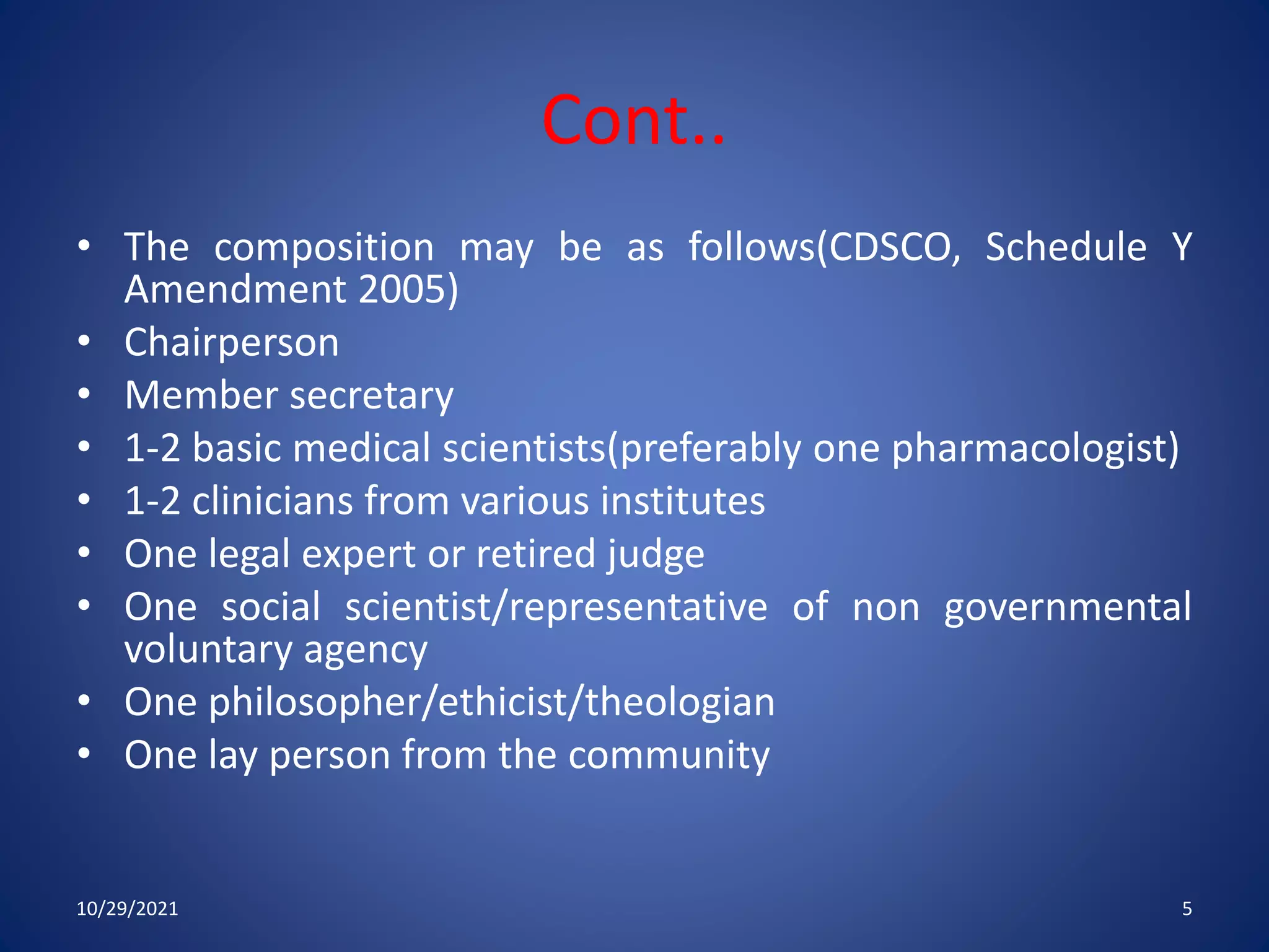 Ethics committee’s role and functioning committee formation | PPTX