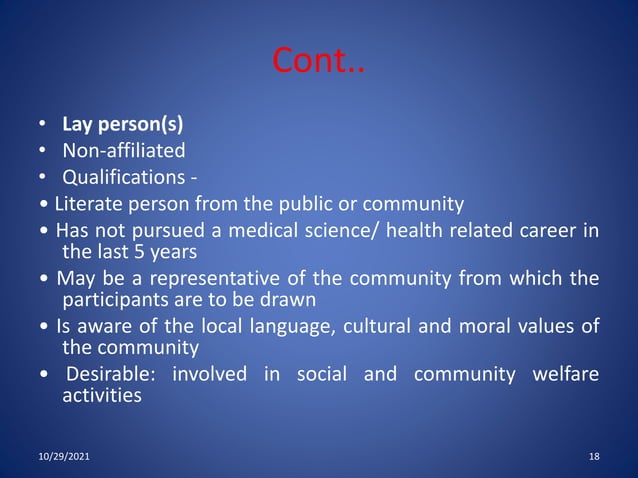 Ethics committee’s role and functioning committee formation | PPTX