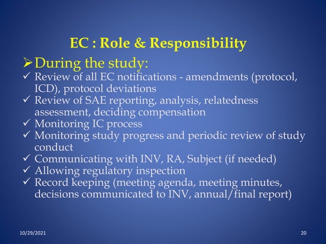 Ethics committee’s role and functioning committee formation | PPTX