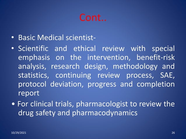 Ethics committee’s role and functioning committee formation | PPTX